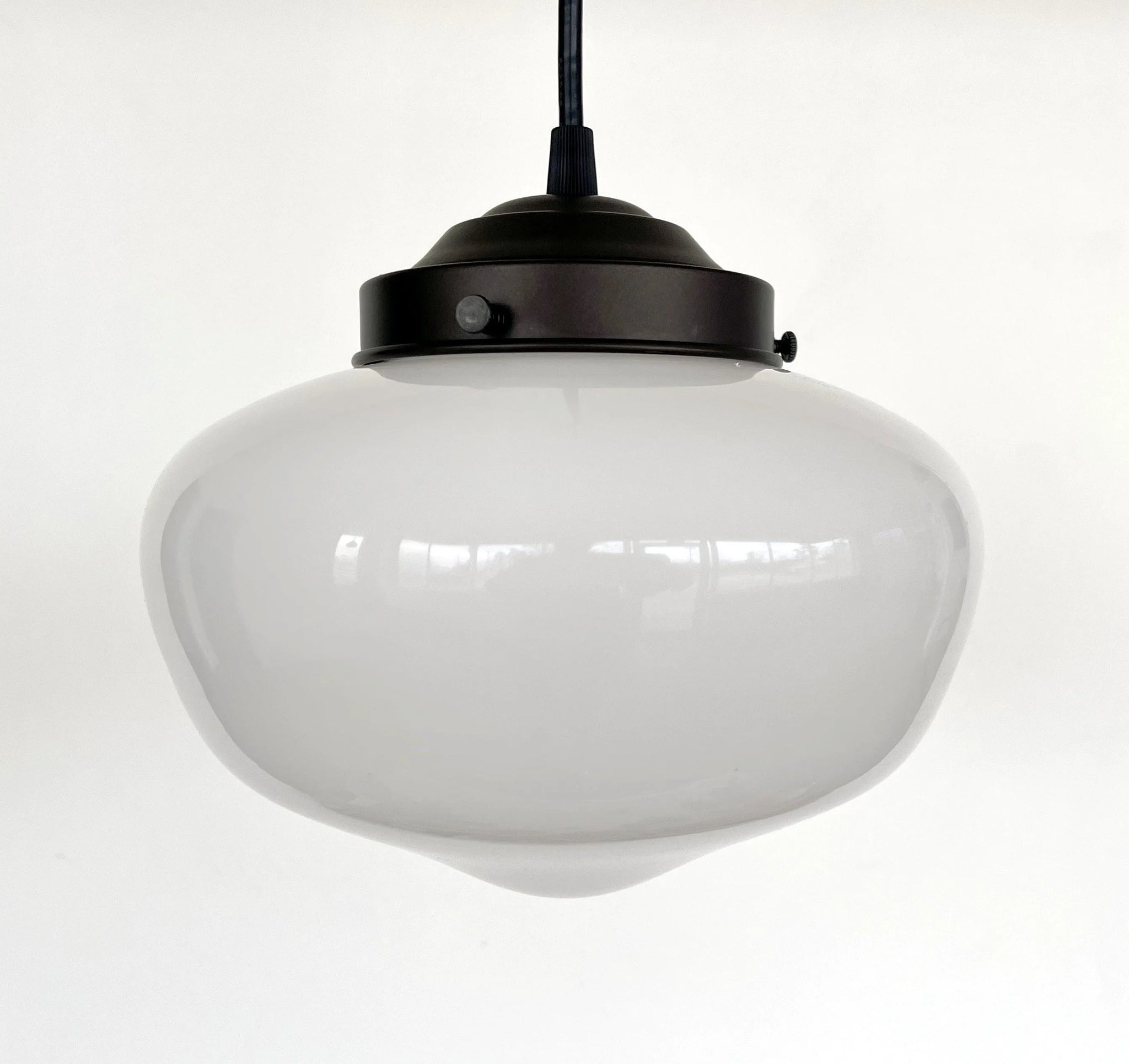 Schoolhouse Milk Glass Pendant Light Fixture For Kitchen Opal Glass